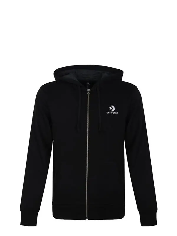 CONVERSE Star Chevron Zip-up Hooded Jacket - Black