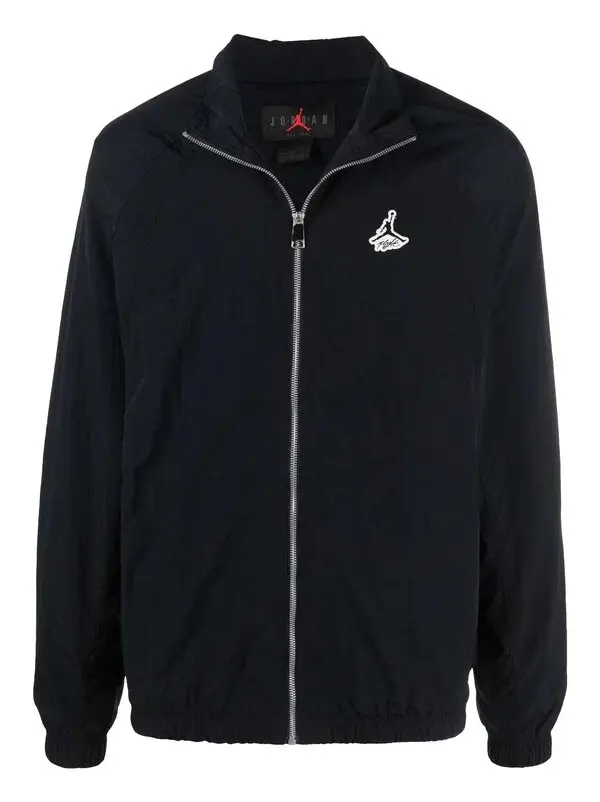 JORDAN Zip-up Metallic Sports Jacket - Black