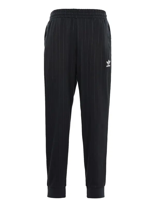 Adidas Originals Pinstripe Track Pants For Carbon - Black