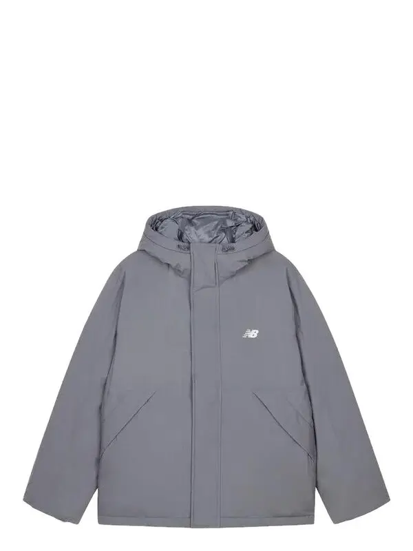 NEW BALANCE Padded Hooded Jacket - Grey