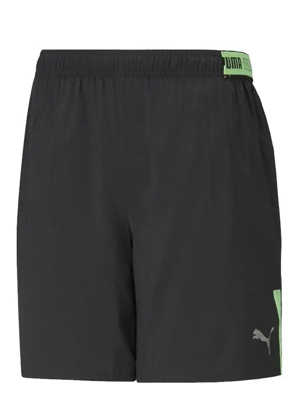 PUMA Woven 7" Running Shorts - Black/green