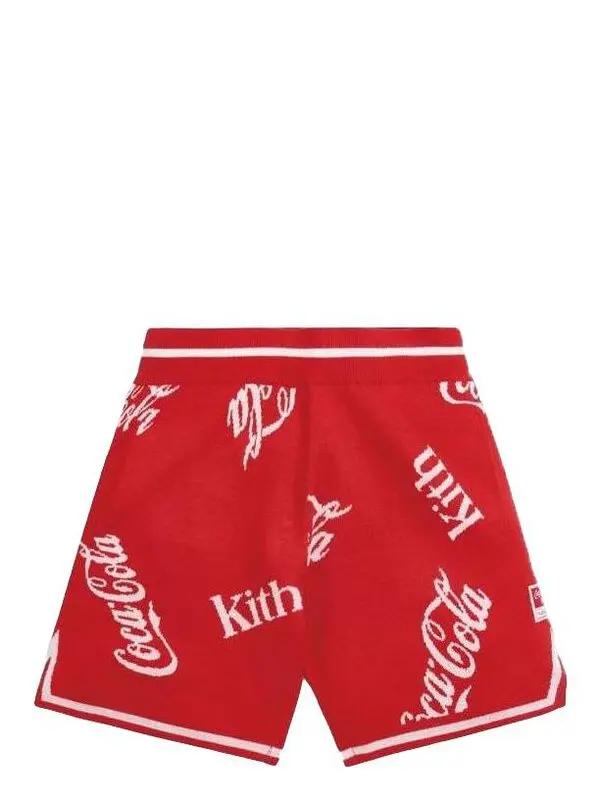 Kith X Coca-cola X Mitchell & Ness Printed Logo Shorts - Red/white