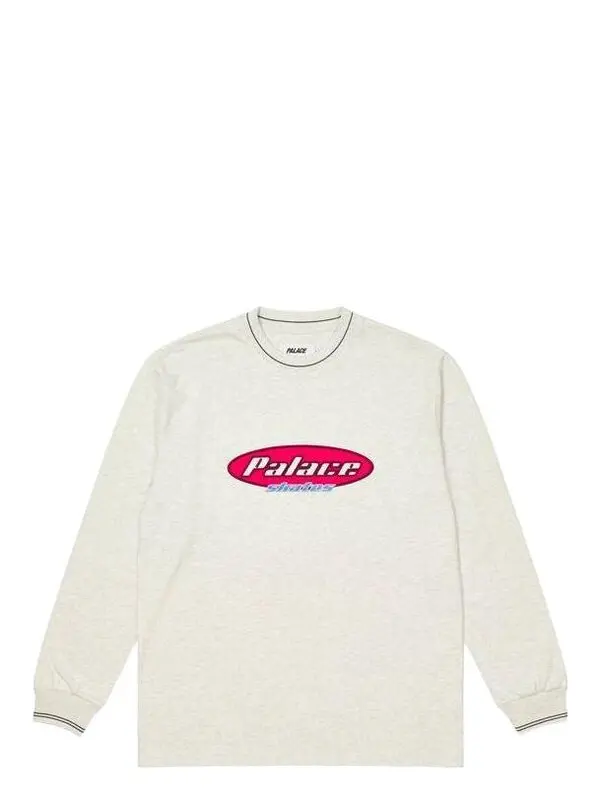 PALACE Skates Dominates Longsleeve - Light Grey Marl