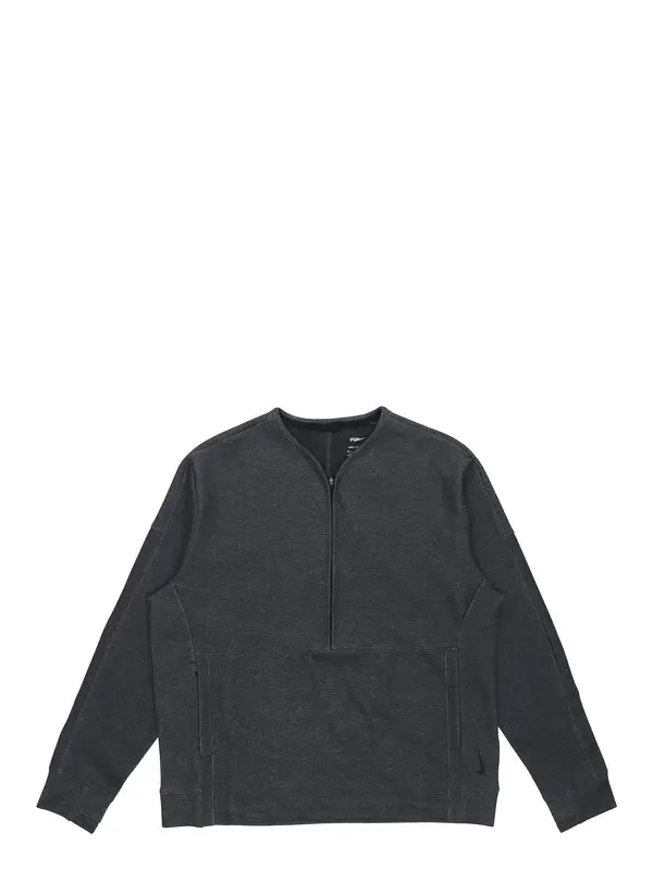 Nike Half Zip Knit Pullover Long Sleeve T-shirt - Grey