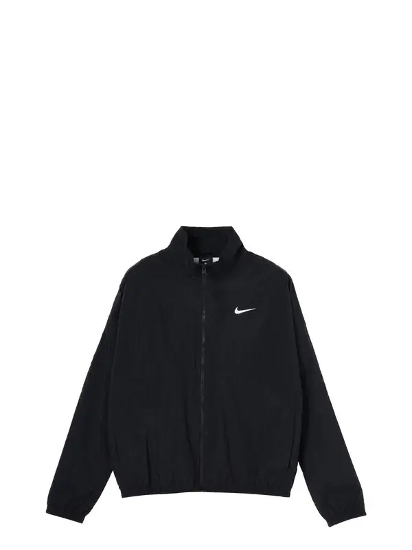 Nike Stand Collar Logo Print Jacket - Black