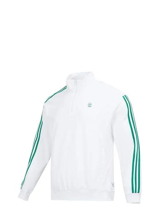Adidas Half-zip Top With Signature Stripes - Default Colorway