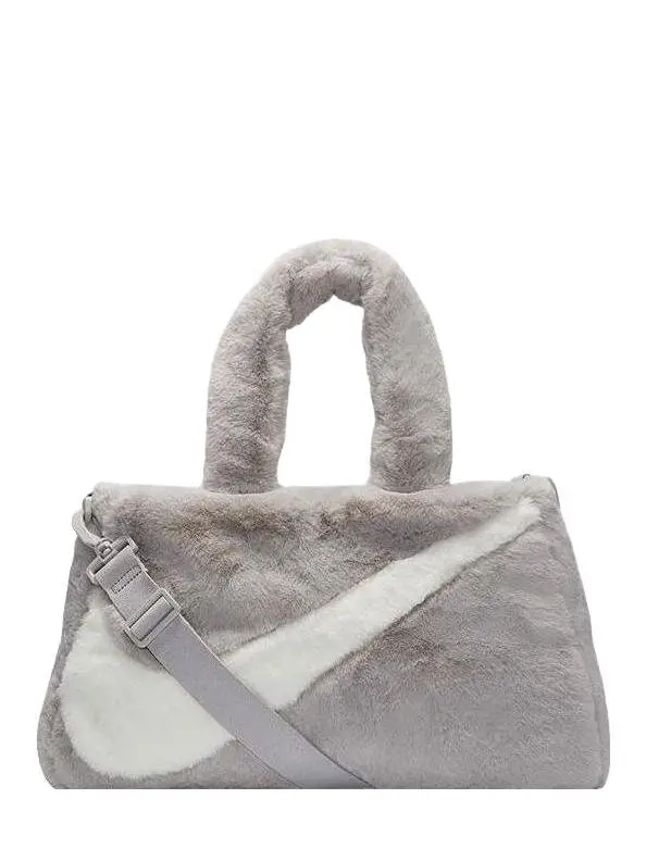 Nike Faux Fur Tote Bag - Grey/white