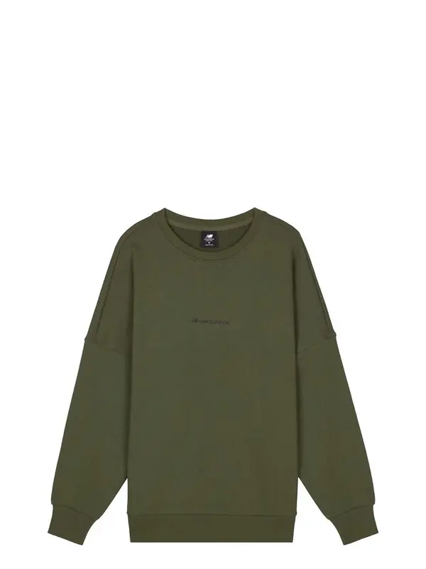 NEW BALANCE Long Sleeve Crewneck Tee - Army Green