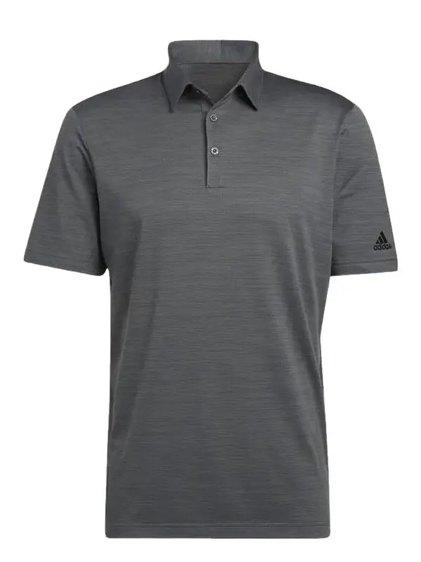 Adidas Solid Color Logo Micro Mark Golf Sports Short Sleeve Dark Grey Polo Shirt - Multi-color