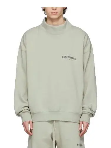 Fear Of God Mock Neck Sweatshirt - Green Concrete