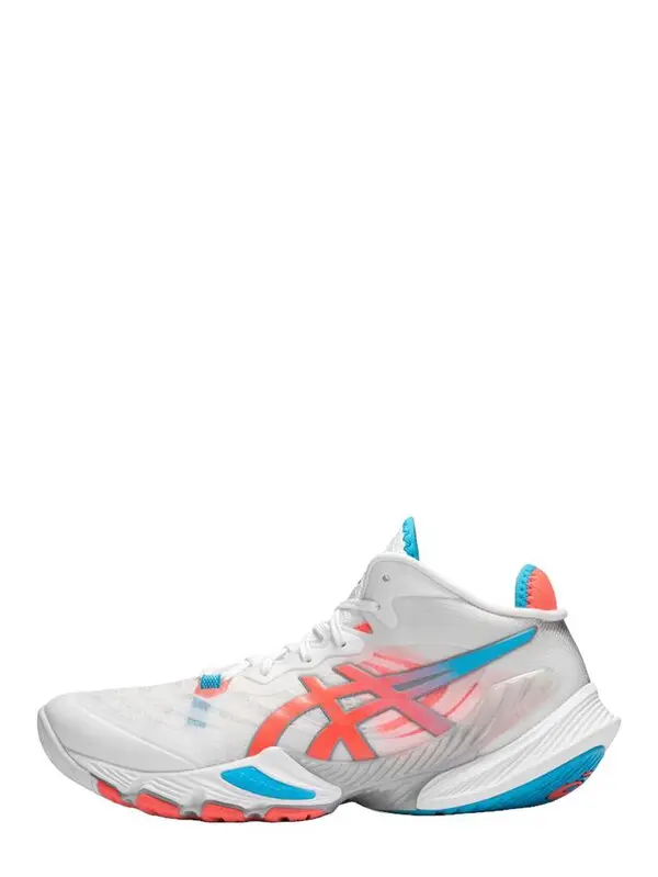 Asics Metarise Volleyball High-top Sneakers - White/blue/red