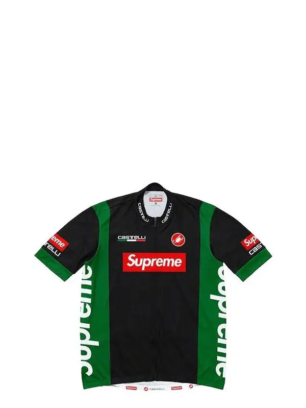 Supreme Ss19 X Castelli Cycling Jersey Crossover Bike Short Sleeve - Green