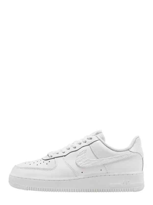Nike Force 1 Low Pebble Croc Sneakers - White/neutral Grey