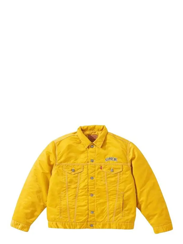 Supreme X Levi's Nylon Trucker Jacket - Yellow