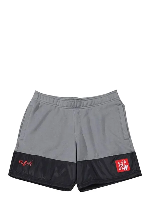 JORDAN Legacy Knit Basketball Sports Shorts - Grey/black