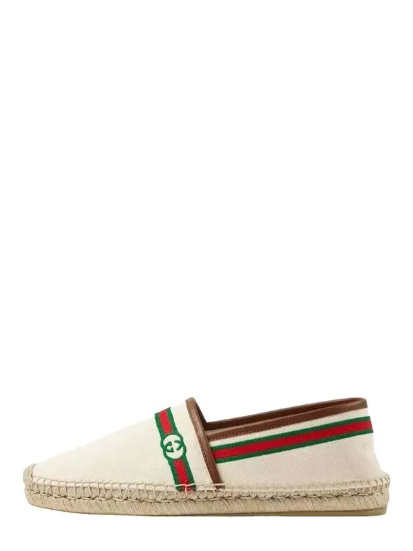 Gucci Embroidered Espadrilles 'interlocking G - White