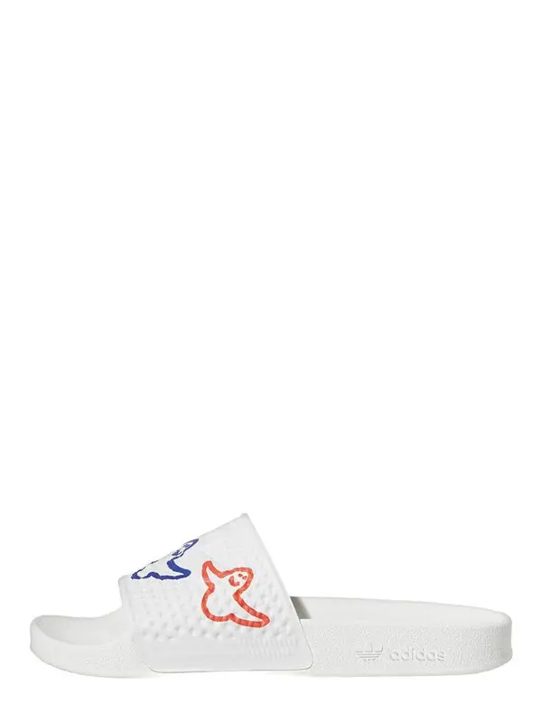Adidas Shmoofoil Slides - Cloud White/bright Red/pulse Mint
