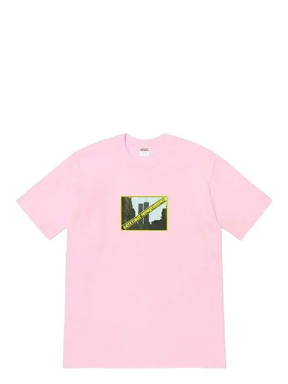 Supreme Ss19 Greetings Tee Printing Short Sleeve - Pink