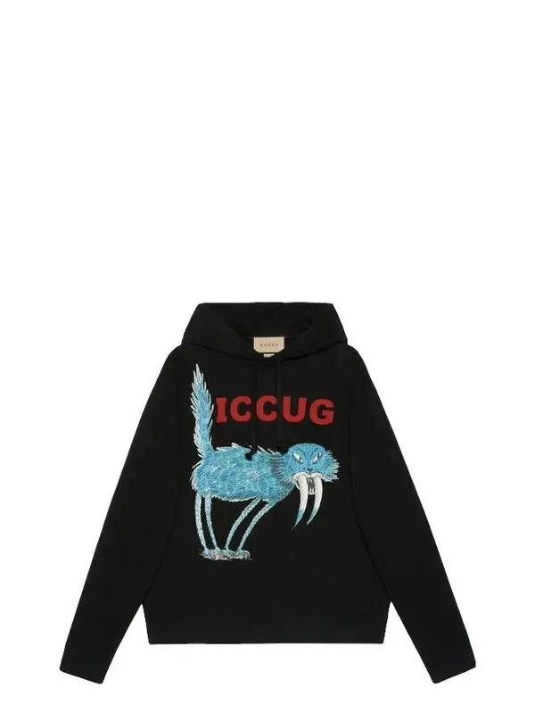 Gucci X Freya Hartas Crossover Fw21 Animal Printing Drawstring - Black