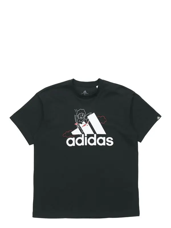 Adidas U Vday T" Athleisure Graphic T-shirt - Black