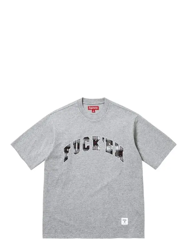 Supreme Ss26 Fuck Em Plaid S/s T-shirt - Grey