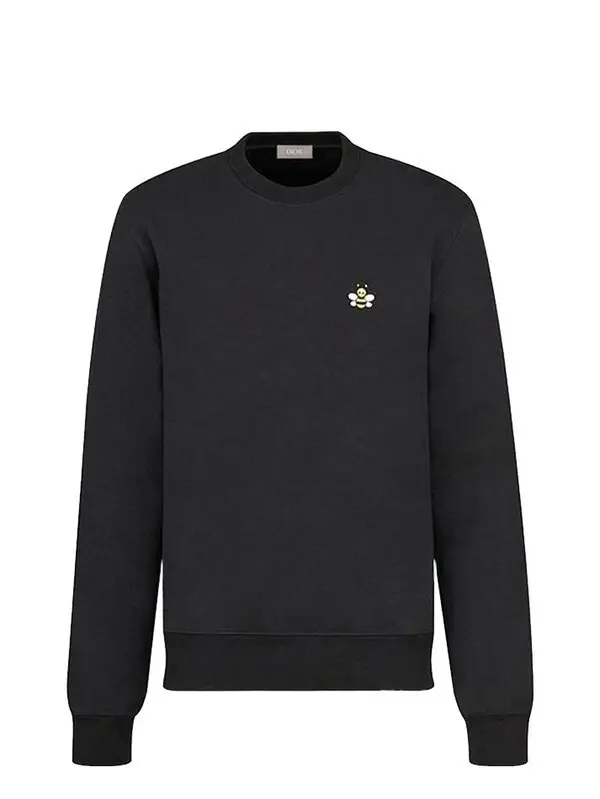 Dior Small Bee Embroidered Pullover - Black
