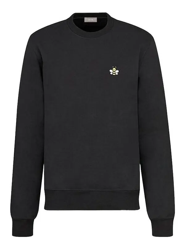 Dior Small Bee Embroidered Pullover - Black
