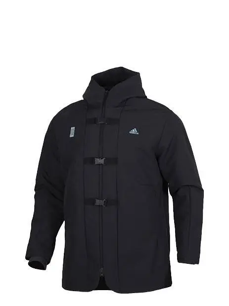 Adidas Loose Fit Casual Jacket With Buckle Detail - Black