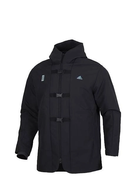 Adidas Loose Fit Casual Jacket With Buckle Detail - Black