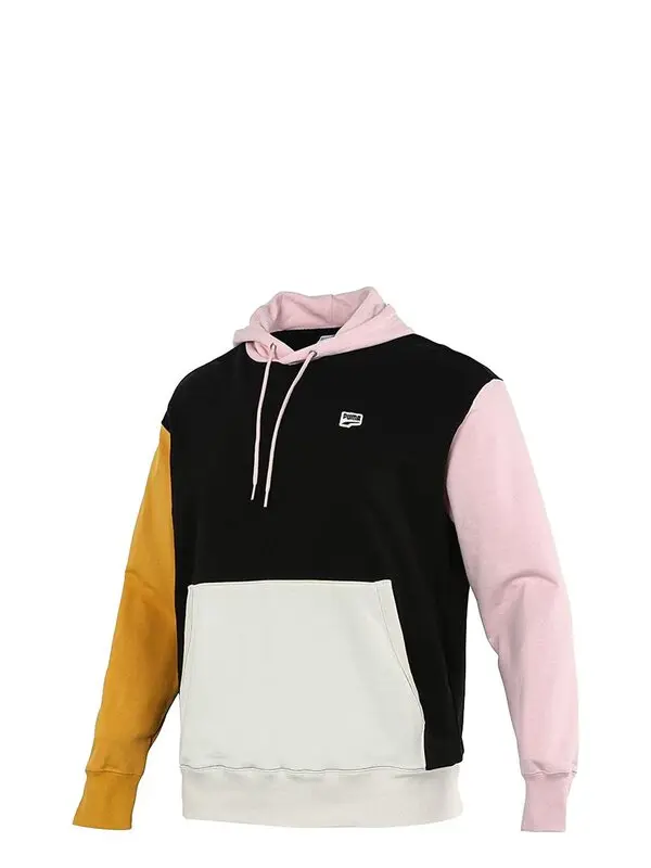 PUMA Colorblock Hooded Casual Pullover - Black