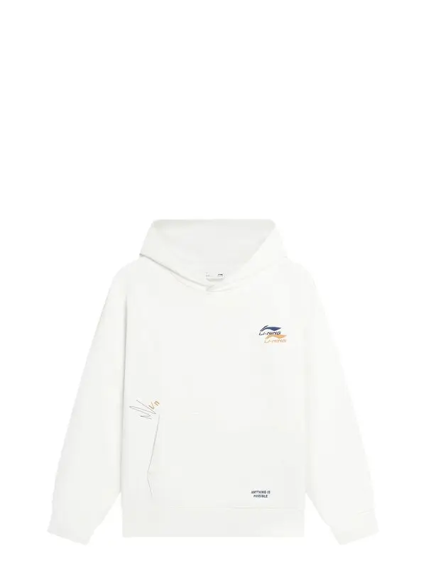 LI-NING Anything Is Possible Graphic Hoodie - White/multi-color