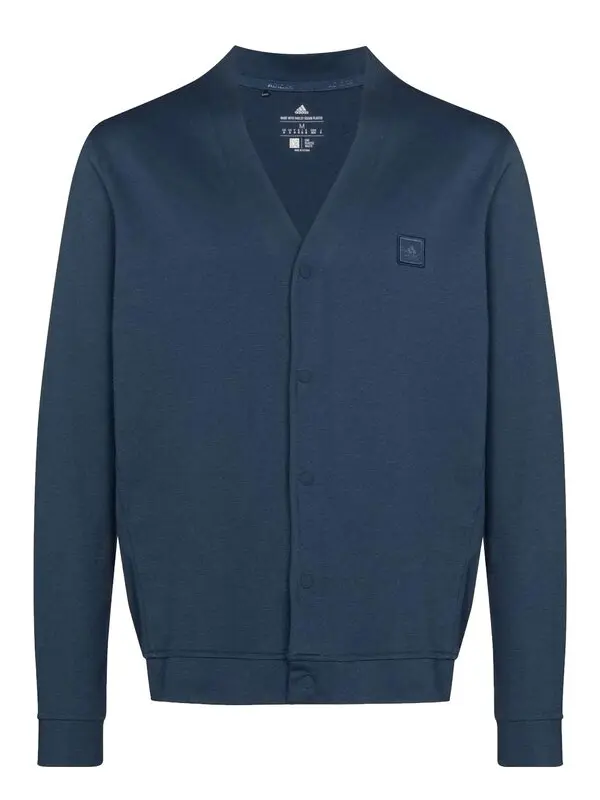 Adidas Logo Embroidered V-neck Long Sleeve Knitwear - Default Colorway