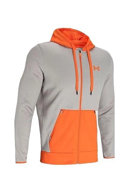 Under Armour Fleece Textured Full Zip Hoodie - Orange/brown