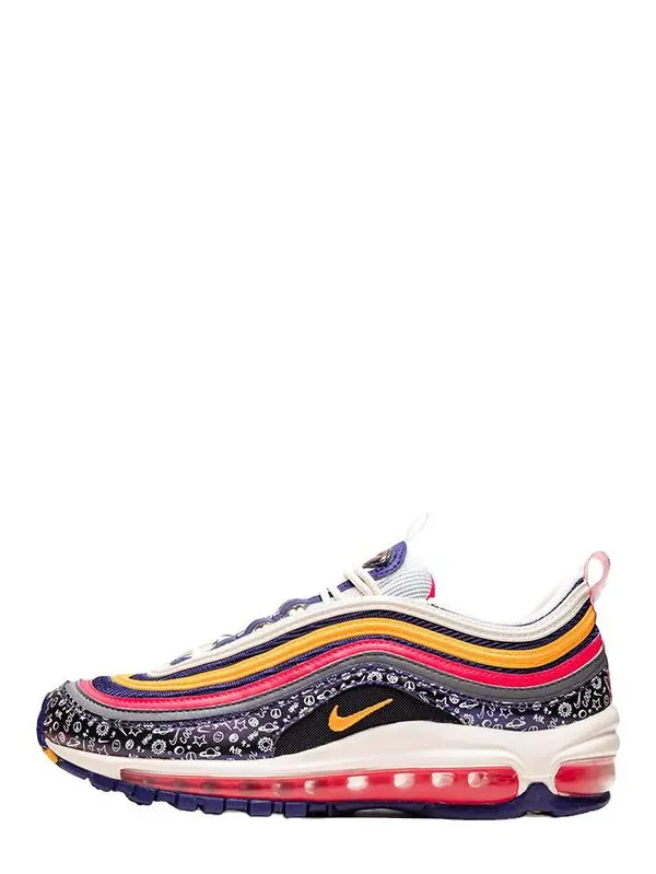 Nike Max 97 Gs "back To School" Sneakers - Regency Purple/laser Orange-pink-white