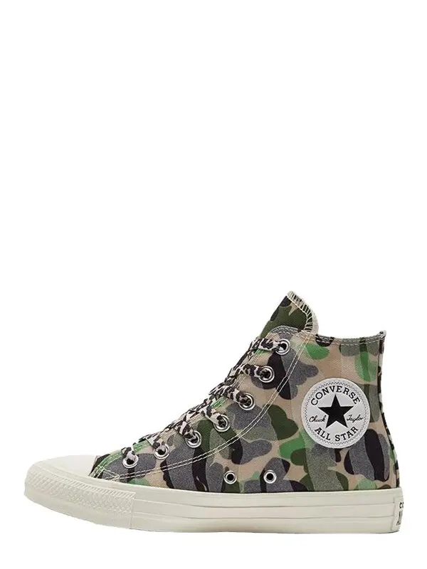CONVERSE Chuck Taylor All Star High Top Camouflage Sneakers - Green/black