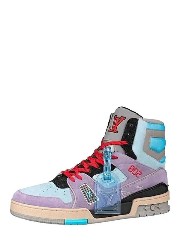 LOUIS VUITTON Trainer Ankle Sneakers - Blue/black/beige
