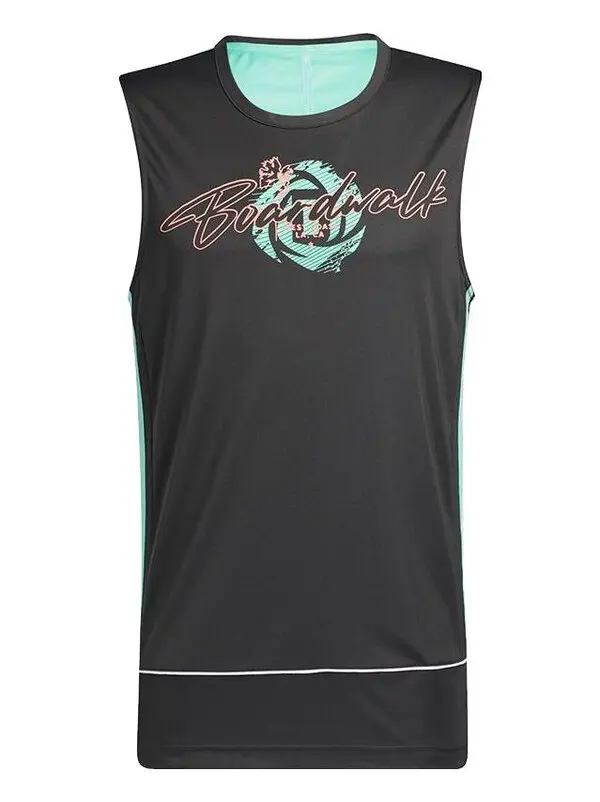 Adidas Rose Printed Basketball Tank - Black