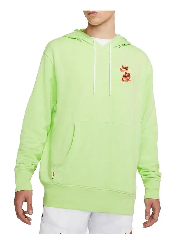 Nike Pullover French Terry Hoodie - Light Liquid Lime/orange