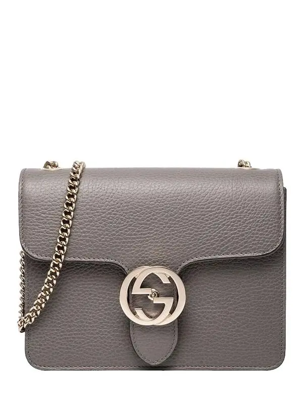 Gucci Leather Single-shoulder Bag - Grey