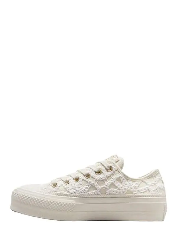 CONVERSE Chuck Taylor All Star Lift Platform Low 'daisy Cord - White/egret/egret