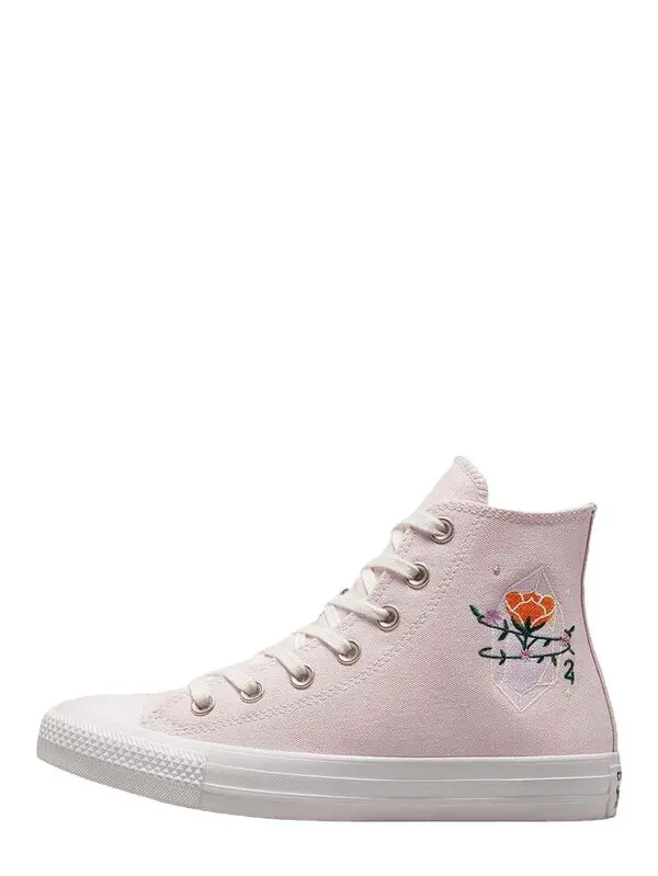 CONVERSE Chuck Taylor All Star High Top Sneakers With Embroidered Detailing - Pink/orange