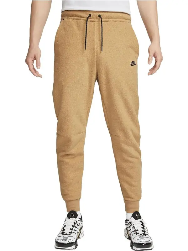 Nike Tech Fleece Sportswear Trousers 'brown - Brown/yellow