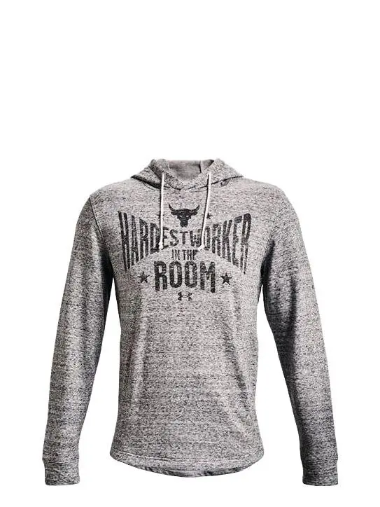 Under Armour Project Rock Hardest Worker Terry Hoodie - Grey