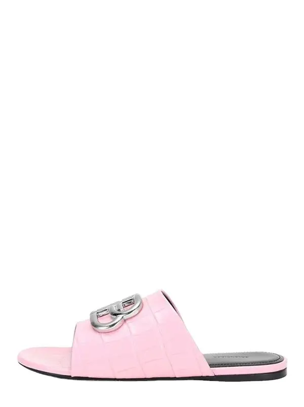 Balenciaga Bb Cosy Mules - Pink/black/silver