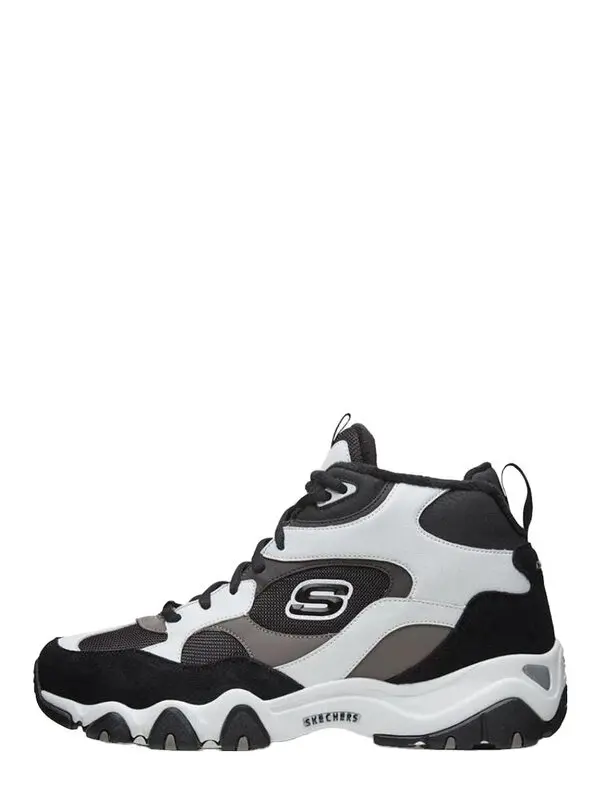 Sketchers D'lites 2.0 High Top Sneakers - Black And White