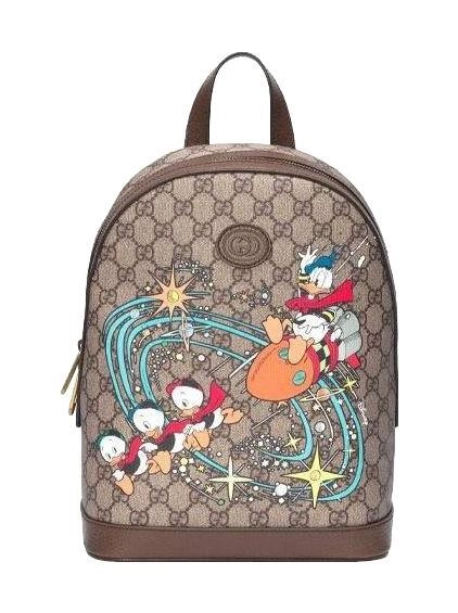 Gucci X Disney Small Donald Duck Gg Supreme Backpack - Brown