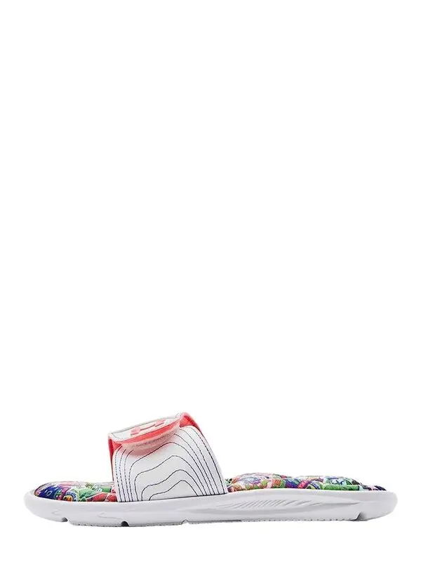 Under Armour Ignite 6 Graphic Footbed Slide Sandals - White/blitz Red