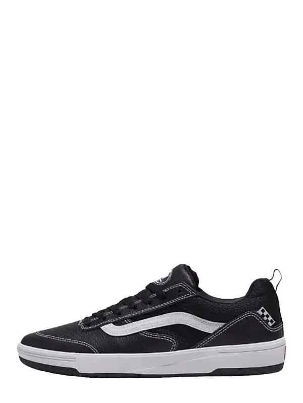 VANS Zahba Leather Lace-up Sneakers - Black