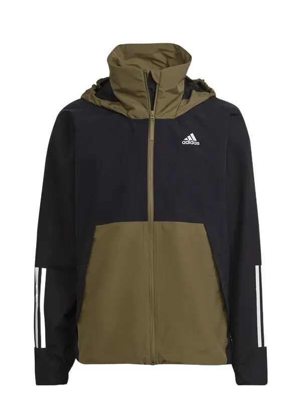 Adidas Contrast Color Stitching Hooded Jacket - Default Color