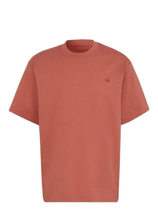 Adidas Originals Small Logo Embroidered Solid Color Round Neck Short Sleeve T-shirt - Multi-color